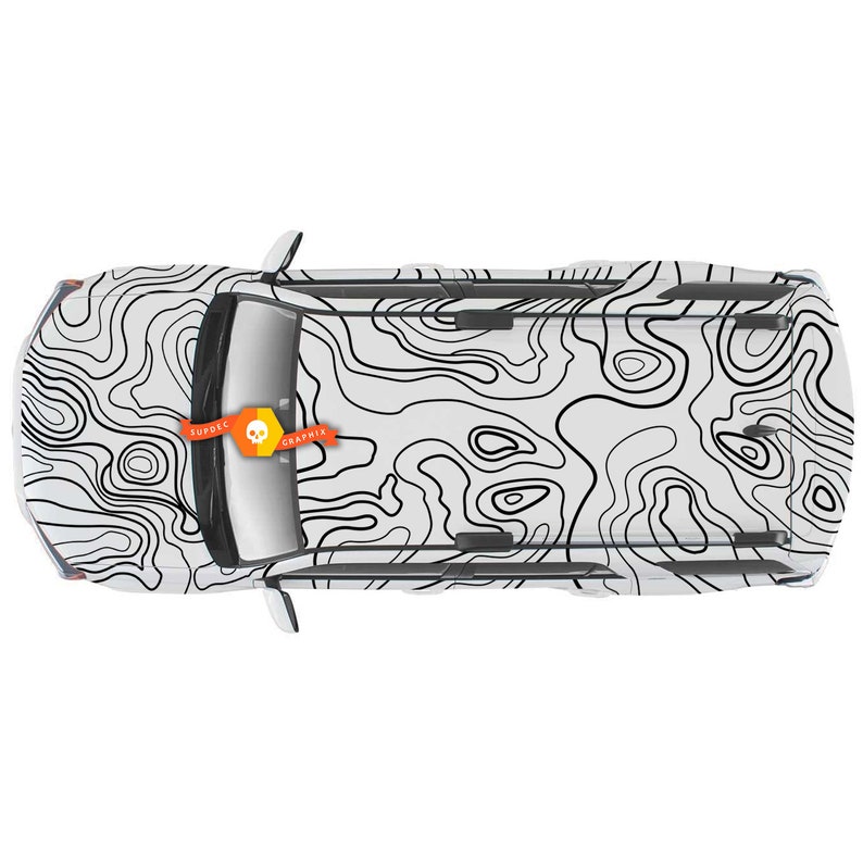 Full Body Topographic Map Contour Topo Map Vinyl Decals - Etsy