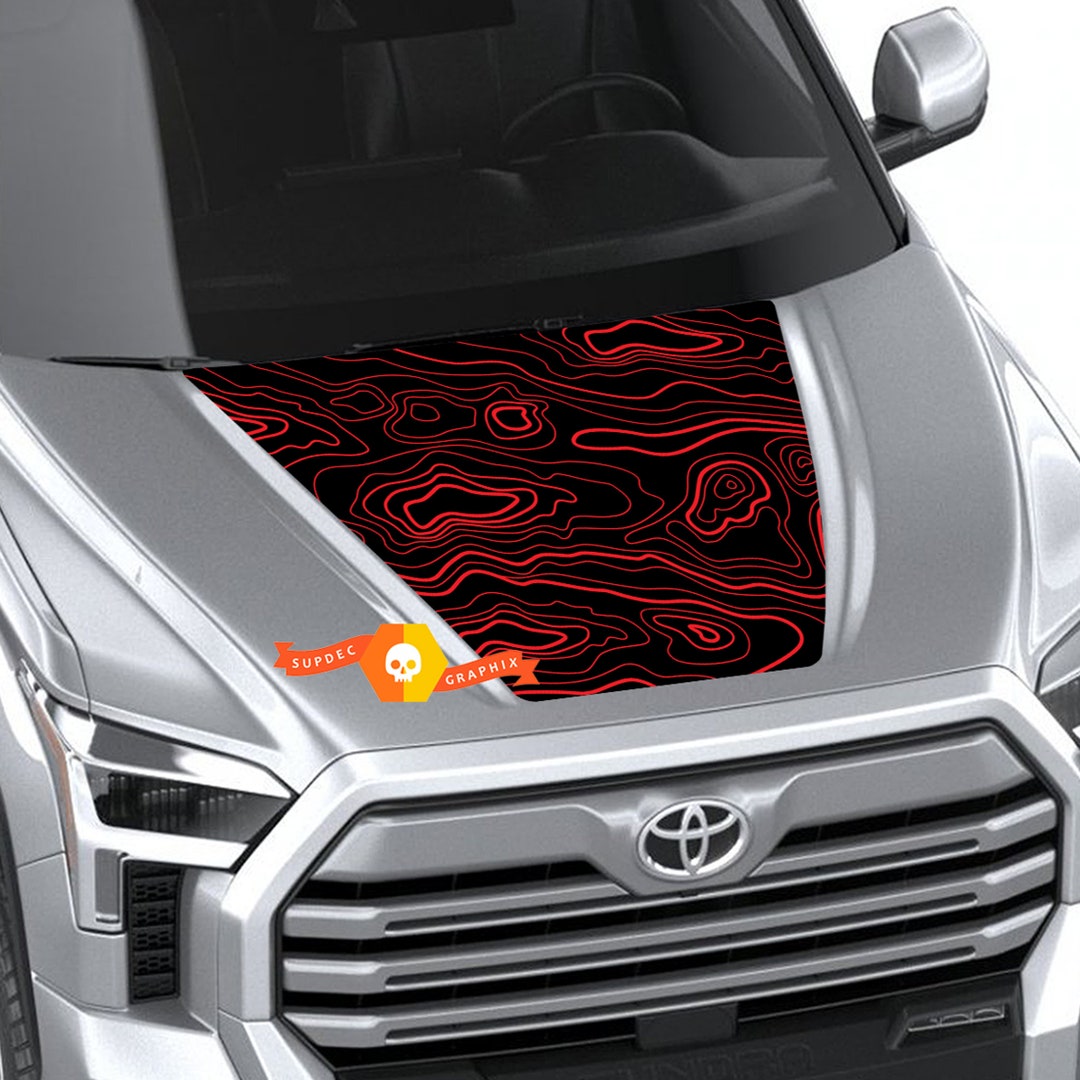 Tundra 2022 Hood TRD off Road Topographic Wrap Decal Sticker Graphics ...