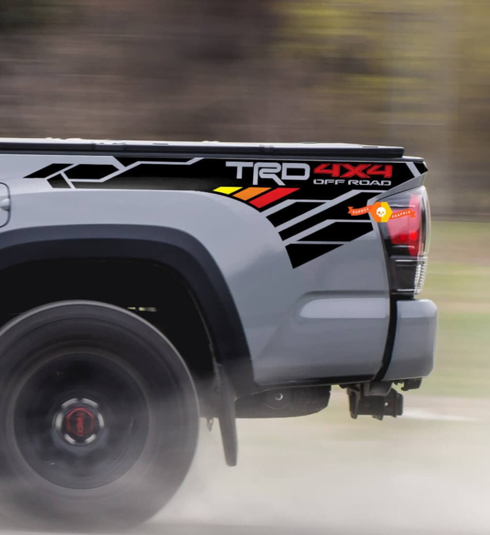 Side Decals Stickers TRD 4x4 off Road With Vintage Retro Stripes for ...