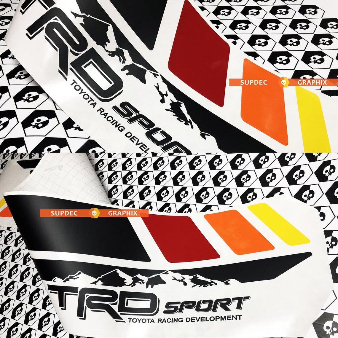 Pair TRD off Road Sport Mountains Vintage Stripes for Tacoma - Etsy