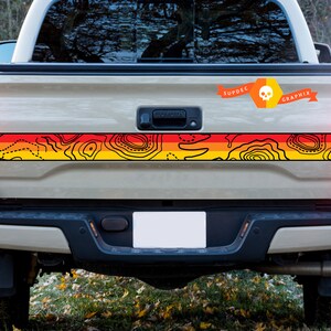 Stripe Decal Sticker With Topographic Map Vintage Colors for TRD off ...