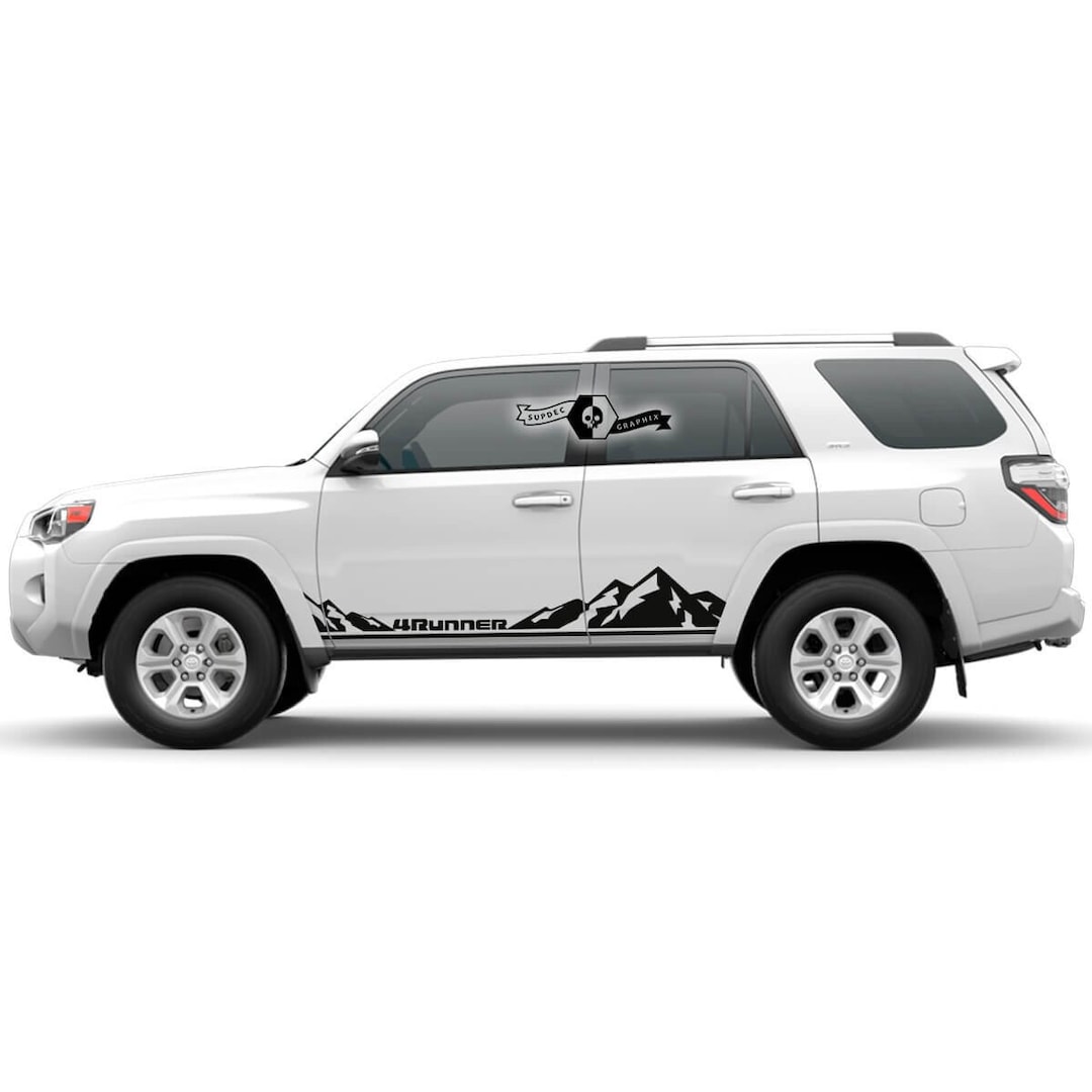 Pair 4runner 2023 Side Doors Vinyl Decals Mountains Stickers for ...