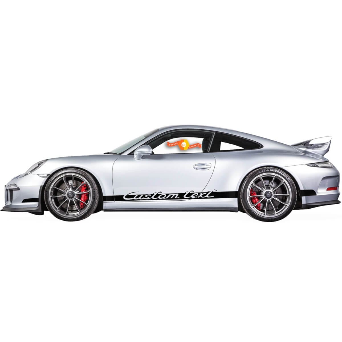 Side Stripes Custom Text Kit Custom Decal Sticker for Carrera 911 ...