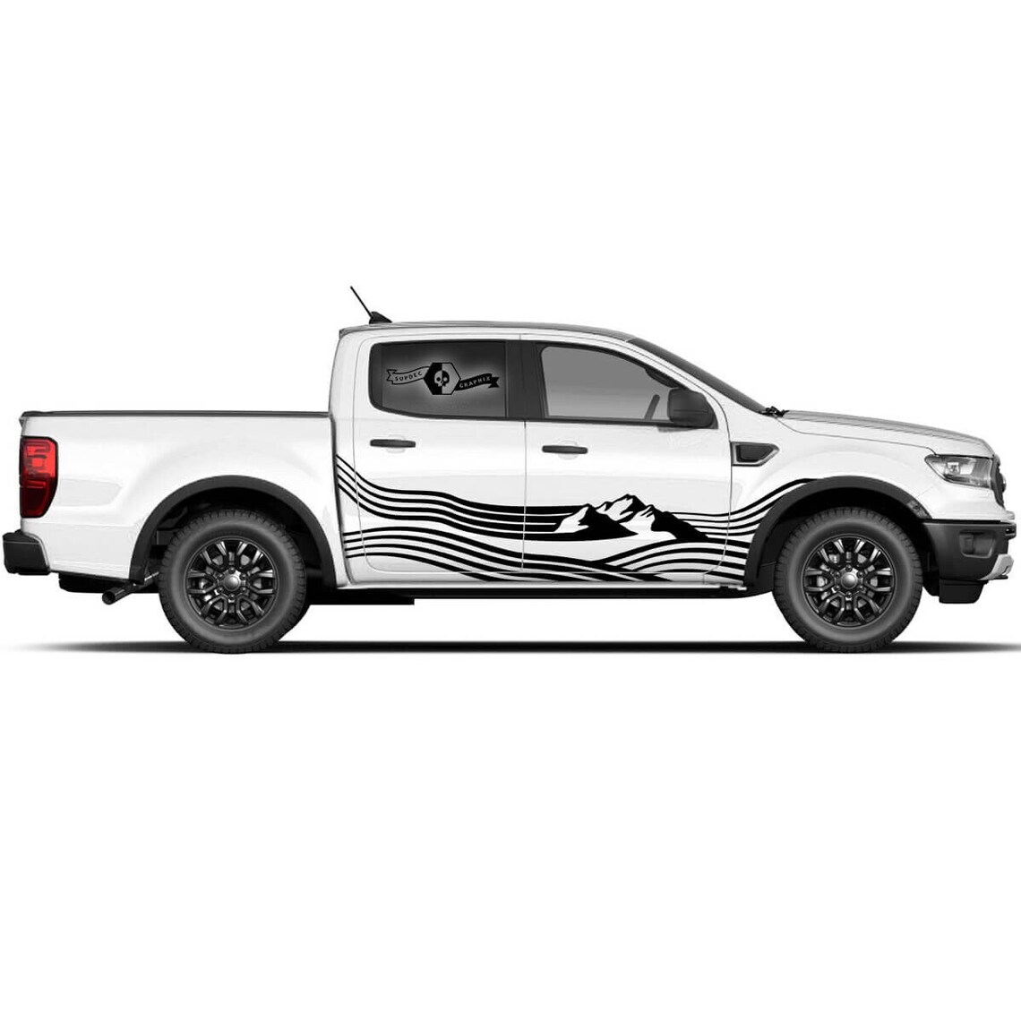 Side Doors Mountain Lines Vinyl Decal Graphics Vinyl Stickers - Etsy