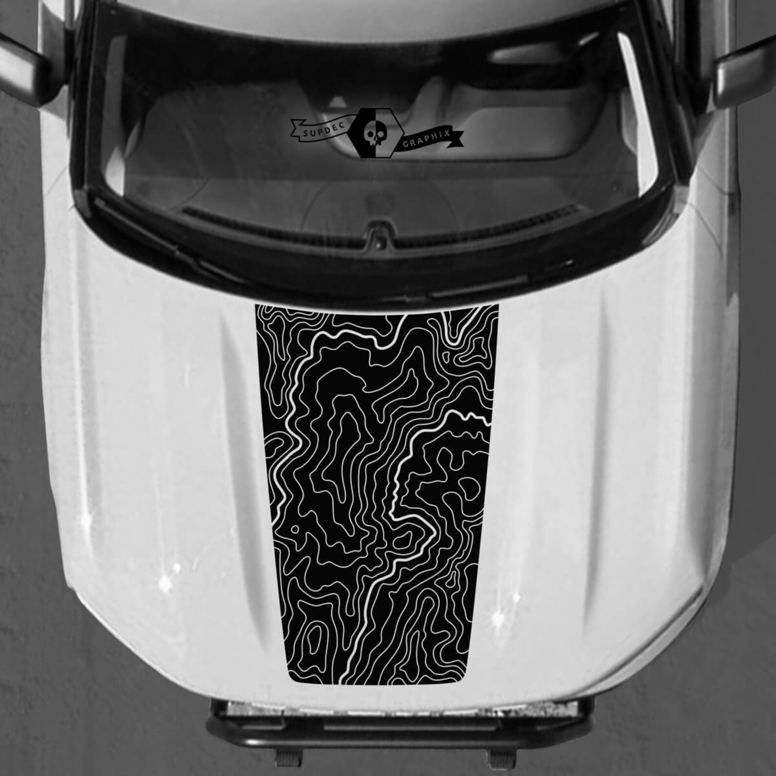 Topographic Map Hood Decals Stickers Bronco Sport SUV - Etsy