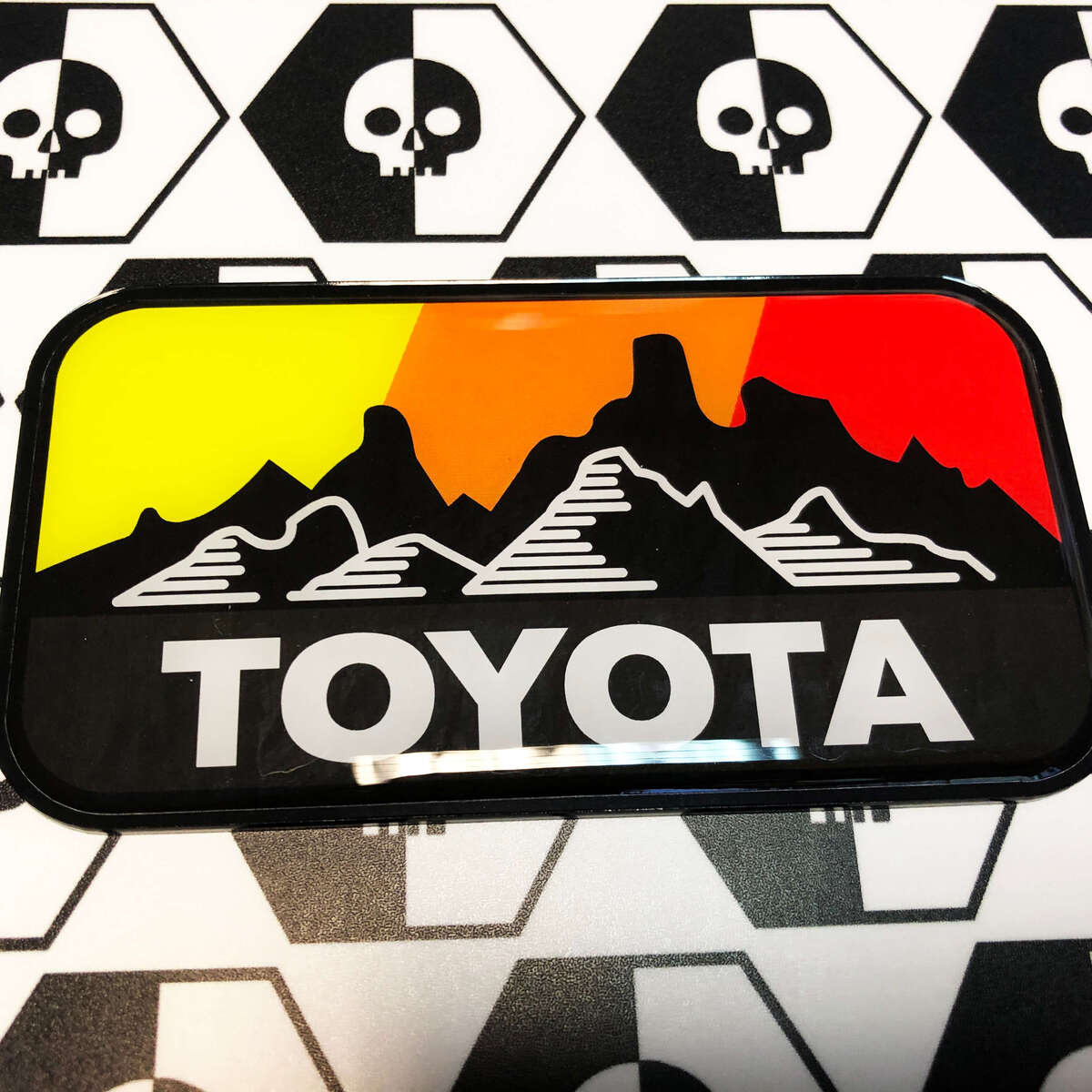 New Toyota Overland Mountains Vintage Colors Badge Emblem | Etsy New Toyota Overland Mountains Vintage Colors Badge Emblem | Etsy