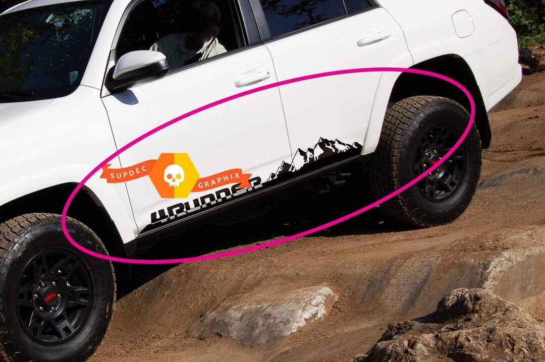 Pair of Mountains Side Rocker Panel Vinyl Decals Stickers Fit to Toyota ...