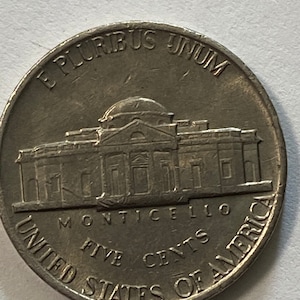 1981 Jefferson Nickel Improperly Annealed Sintered Planchet 5C - Mint ...