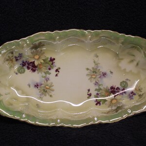Vintage Victorian Style Stinthal Hand Painted Porcelain Oval Dish ...