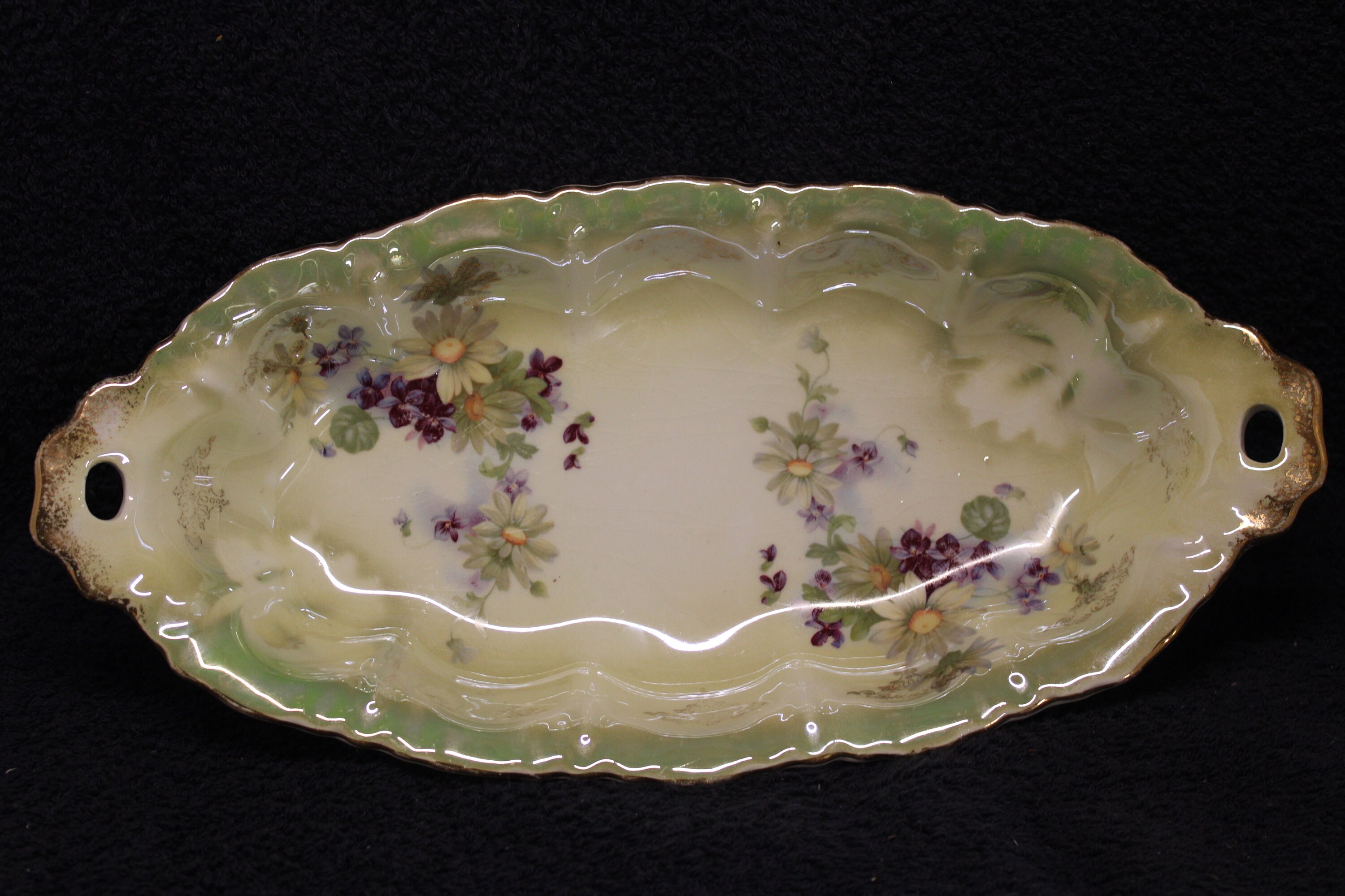 Vintage Victorian Style Stinthal Hand Painted Porcelain Oval Dish ...