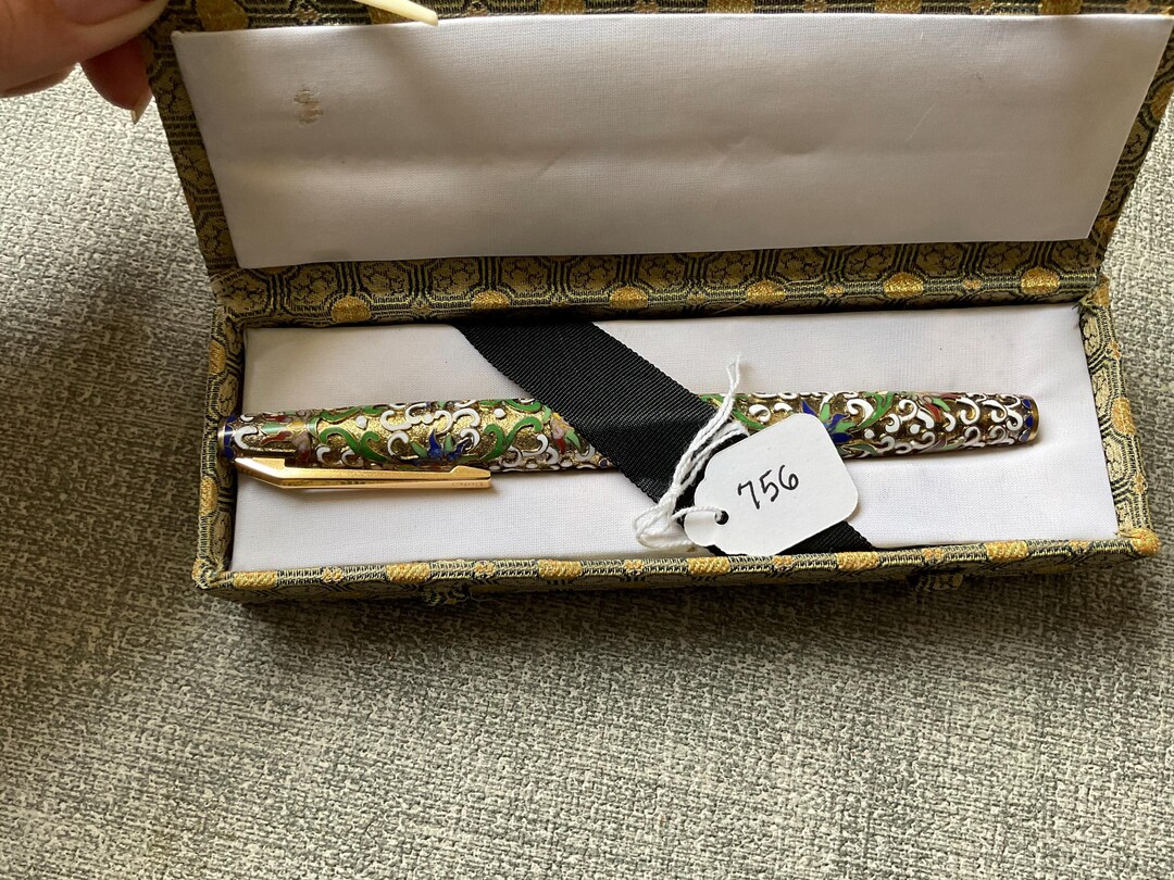 Vintage Chinese Cloisonne Enameled Fountain Pen P1-756 - Etsy