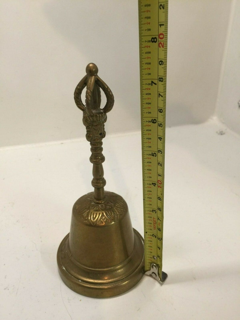 Vintage Brass Bell With Head/face Carved on Handle - Etsy