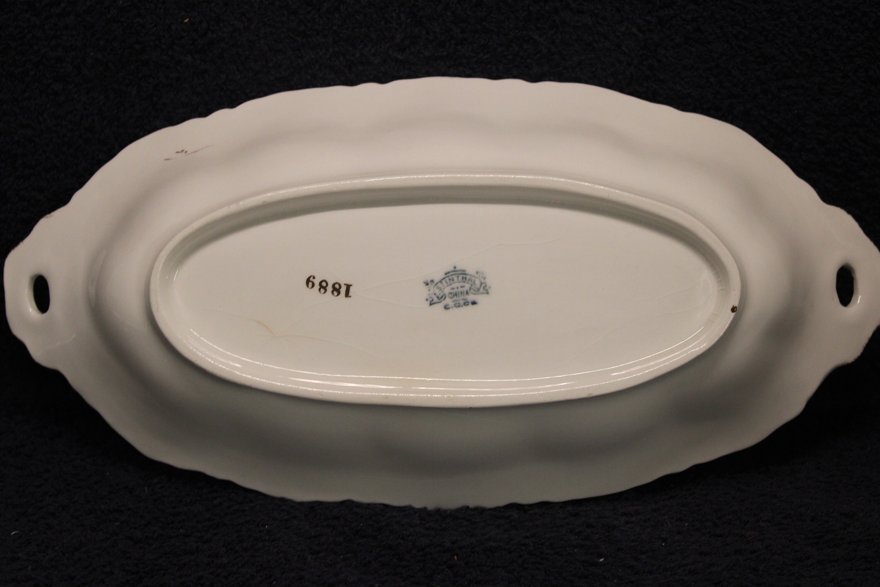 Vintage Victorian Style Stinthal Hand Painted Porcelain Oval Dish ...