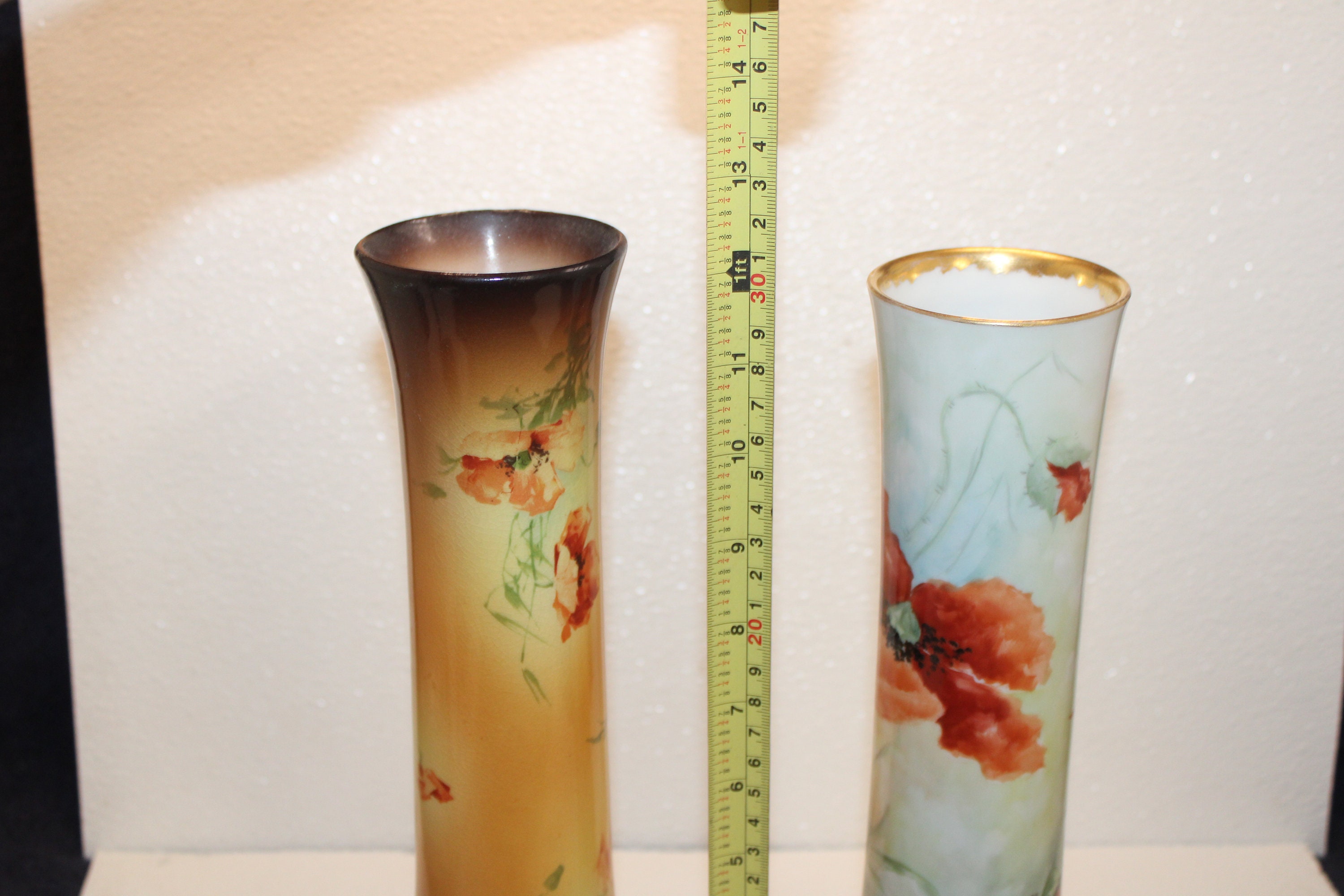 Antique WARWICK 10GA Pottery Porcelain Portrait Trumpet Vase OR EK ...