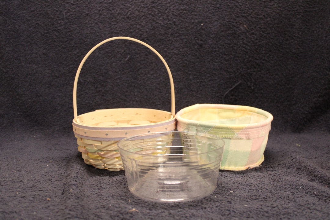 Longaberger 2001 Small Whitewashed Easter Basket Combo DE2 - Etsy