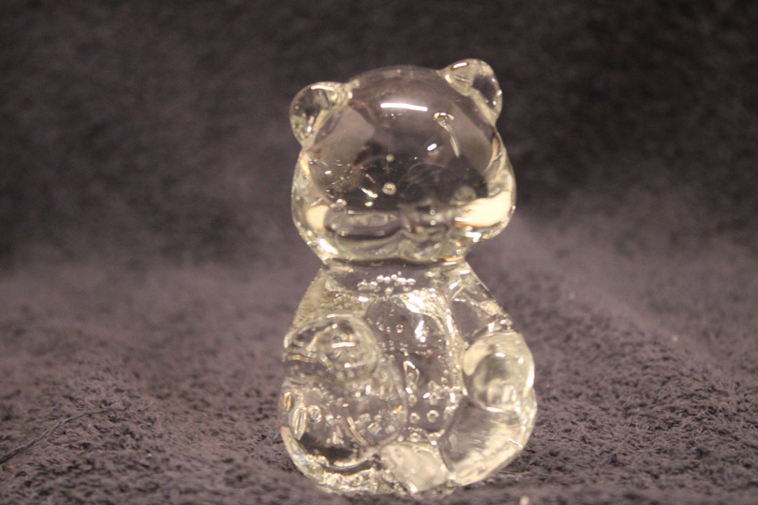 Fenton Art Glass Clear Bear Figurine T#21-15 - Etsy