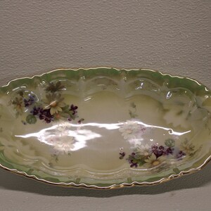 Vintage Victorian Style Stinthal Hand Painted Porcelain Oval Dish ...