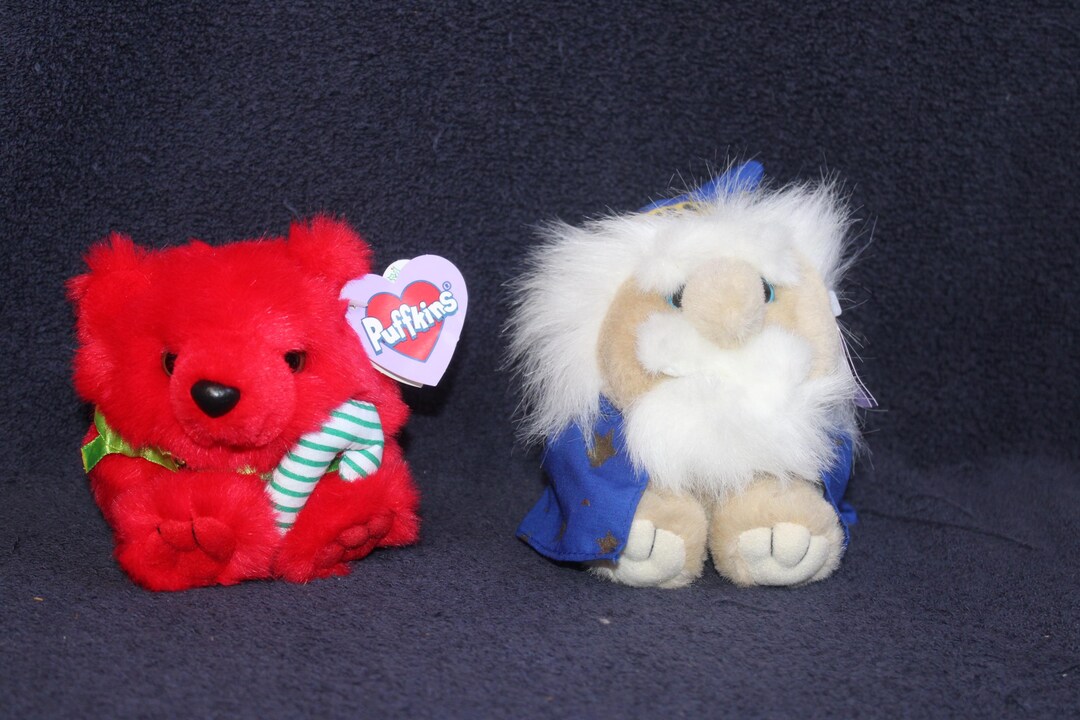 Choice: Swibco Puffkins Jangles Christmas Bear Plush Stuffed Animal Red ...