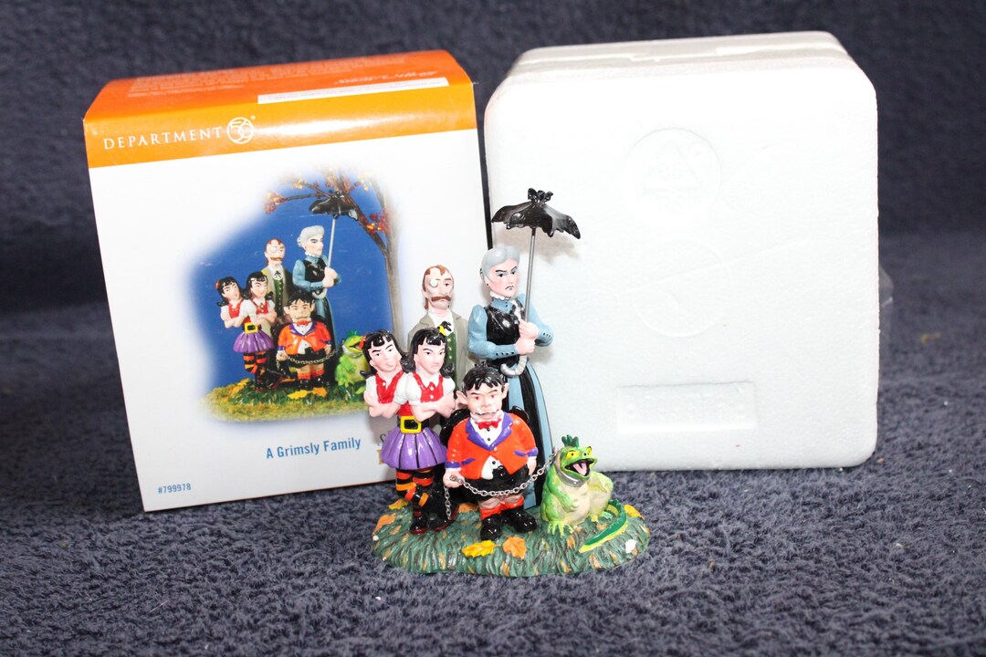 Department 56 Halloween A Grimsly Family Figure Village Accessory LA13 ...