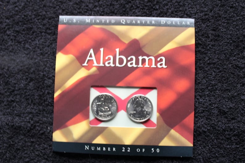 State Quarters Coins of America U.S. Minted Quarter Dollar #22 Alabama ...