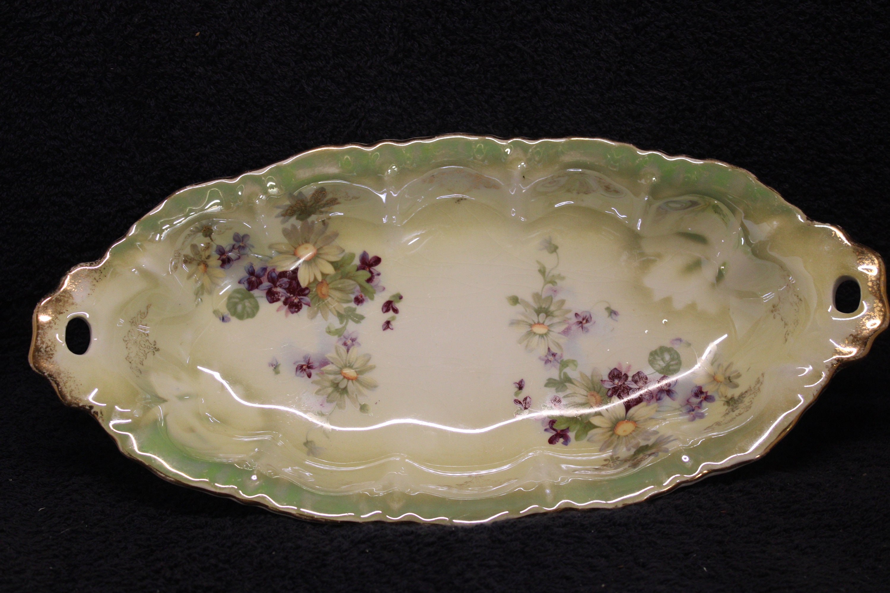 Vintage Victorian Style Stinthal Hand Painted Porcelain Oval Dish ...