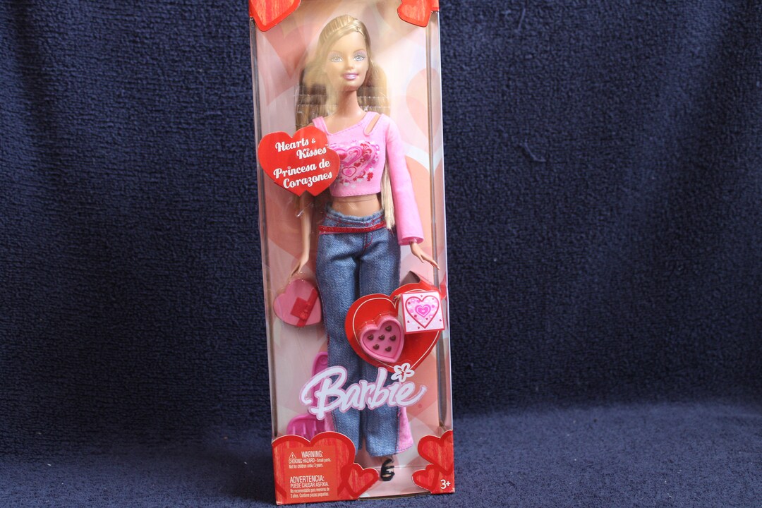 Hearts and Kisses Barbie 2004 Valentines Day Doll GB13-37 - Etsy