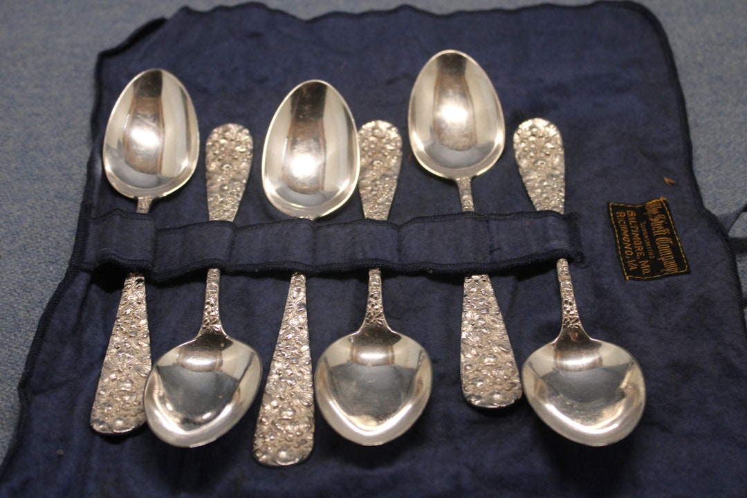 Stieff Sterling Rose Pattern Spoon Set of Six T#4-3 Catalog 1920, 26 ...