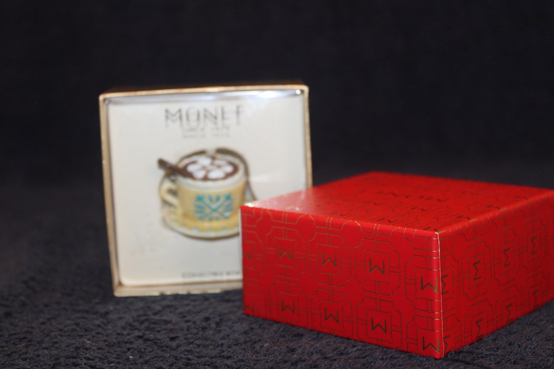 MONET "hot Chocolate" Collectible Enamel Keepsake Trinket Box W Box E1 ...