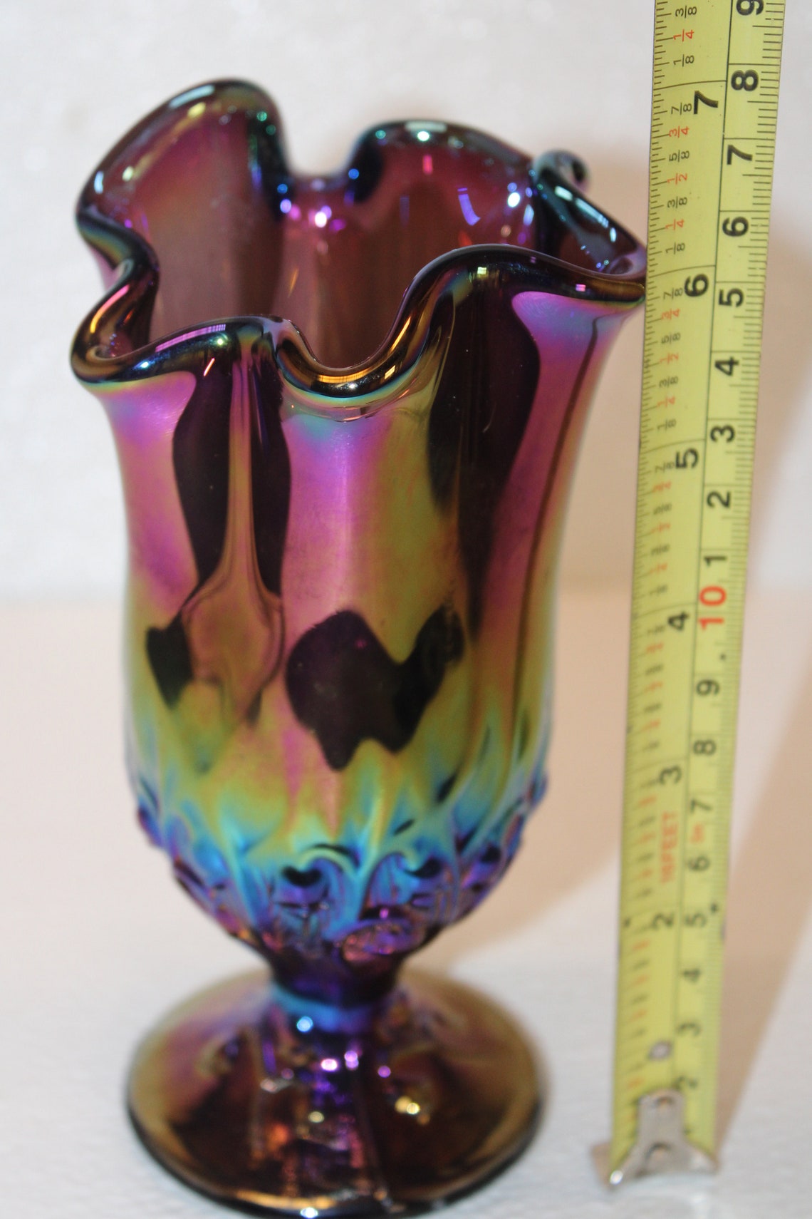 Vtg Fenton Amethyst Carnival Glass Lily of the Valley | Etsy