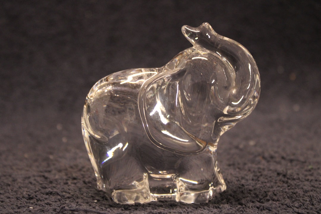 Lenox Full Lead Crystal Elephant Trunk up Clear Figurine T#21-38 - Etsy