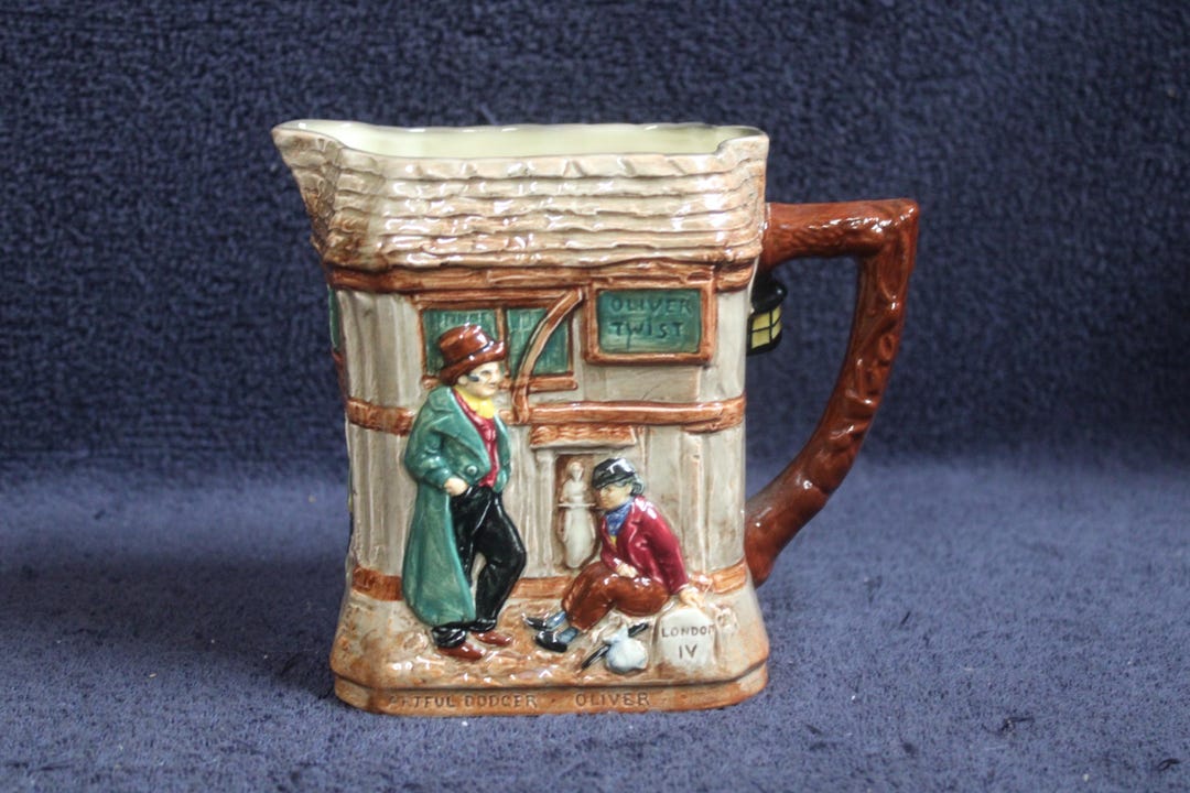 Vintage Royal Doulton Oliver Twist Rectangle Pitcher Artful Dodger ...