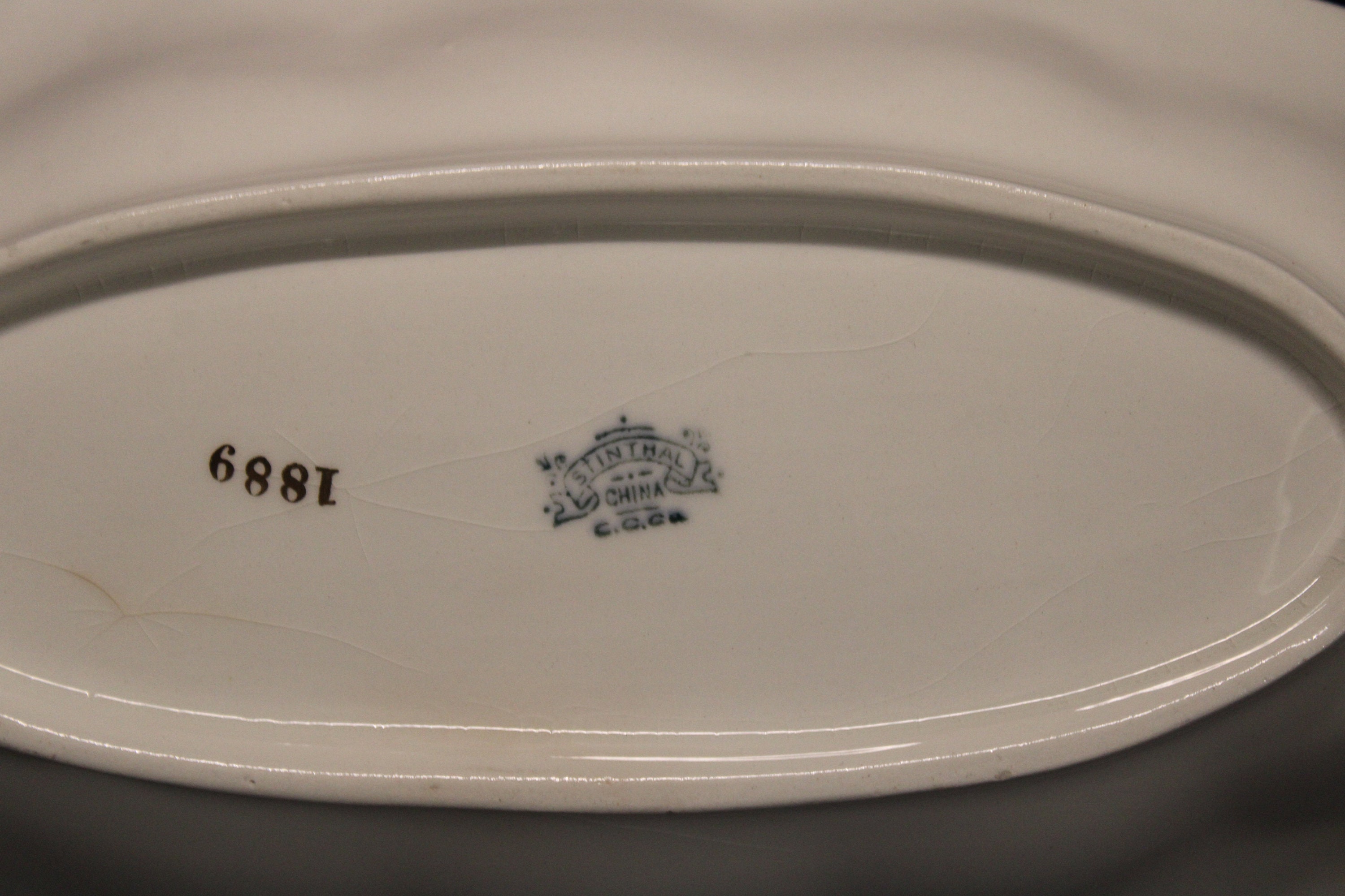 Vintage Victorian Style Stinthal Hand Painted Porcelain Oval Dish ...