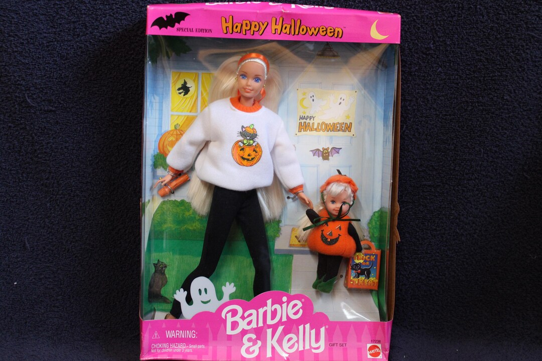 Happy Halloween Barbie and Kelly Special Edition Dolls Mattel GB6-159 ...
