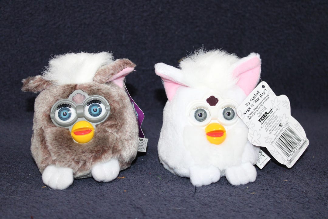 Choice: Vintage Furby Buddies "like Joke" Gray Bean Bag 1999 W/tag OR ...