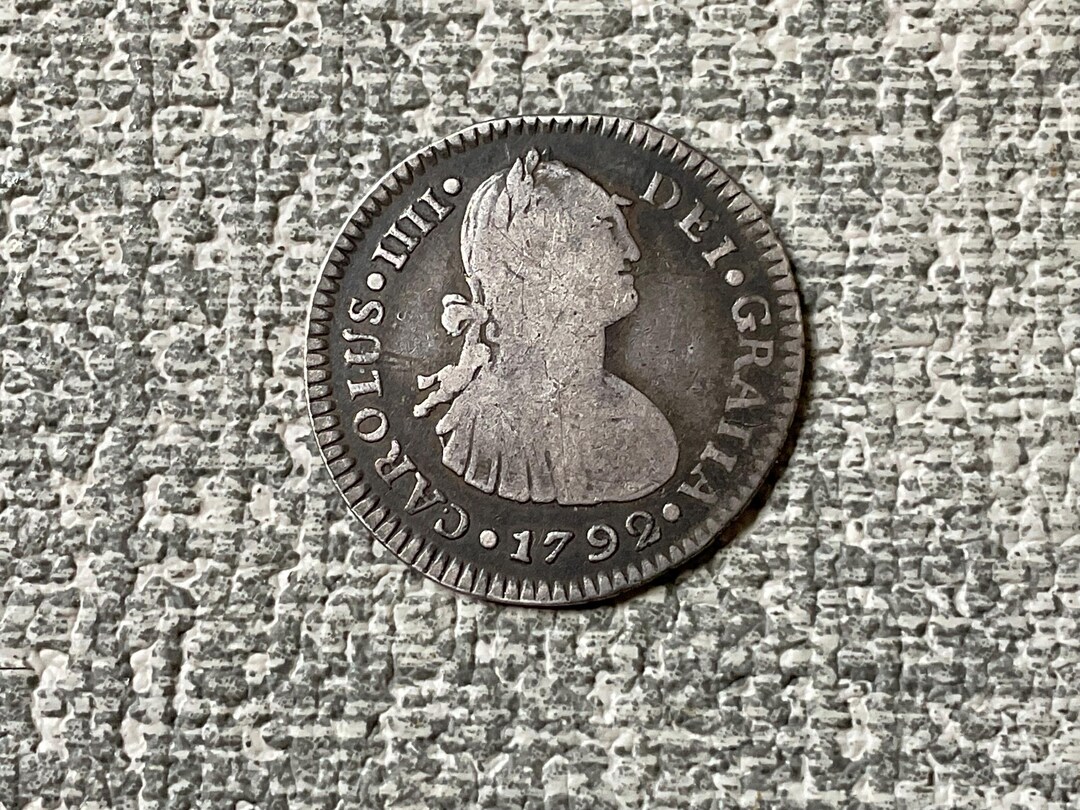 1792 1 Reale Silver Coin Very Nice Detail Box 13 - Etsy