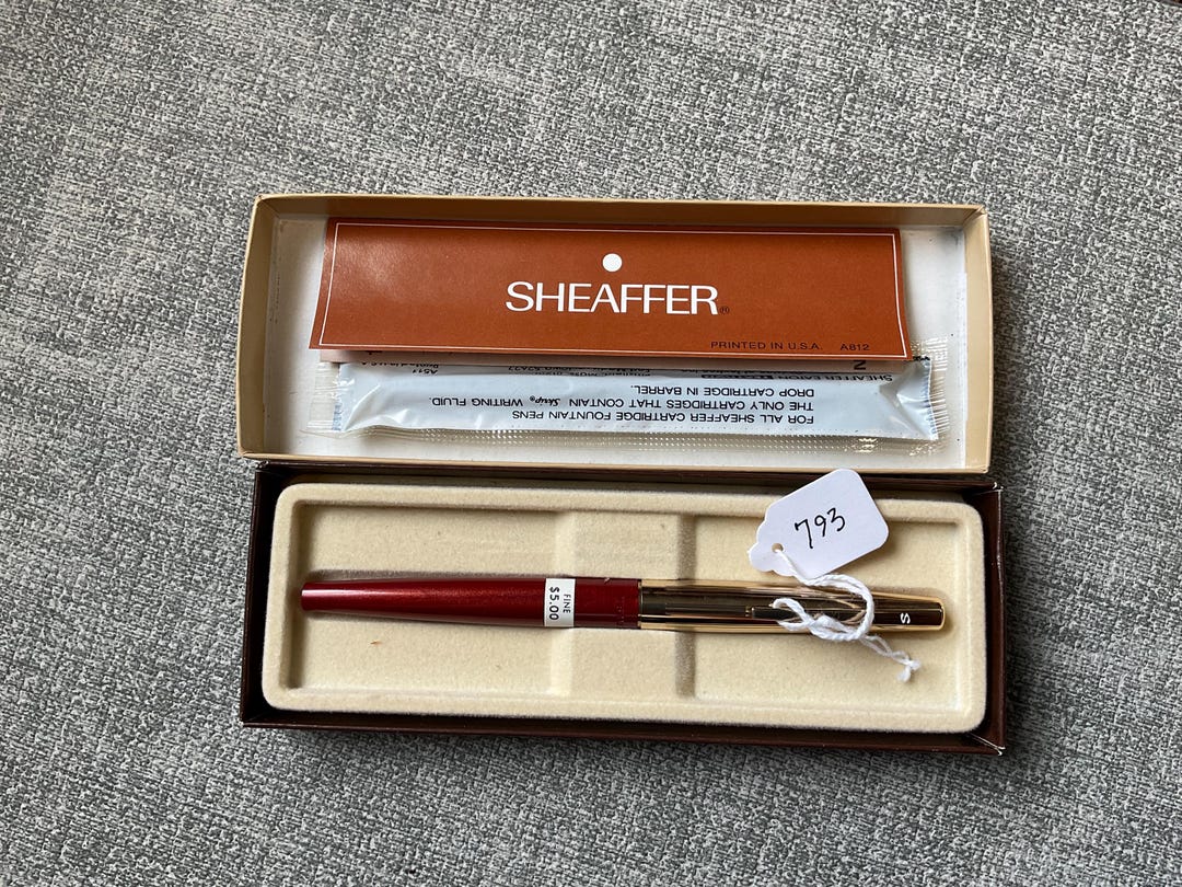 Sheaffer Vintage Burgundy White Dot Fountain Pen in Box P4-793 - Etsy
