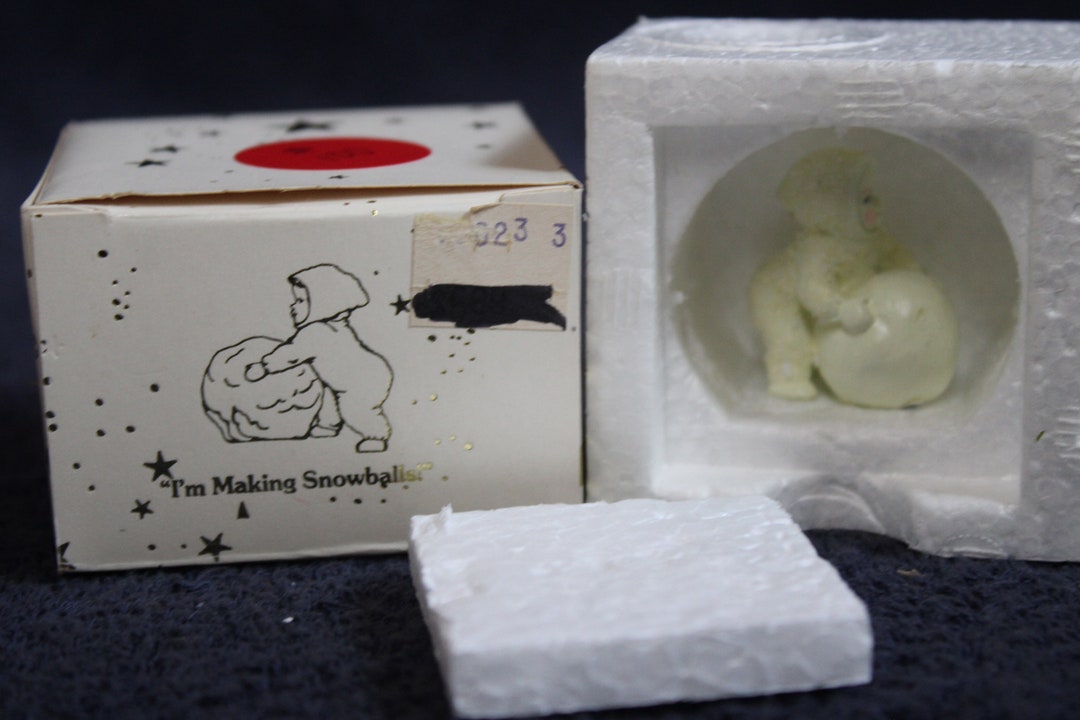 Dept 56 Snowbabies Miniatures -i'm Making Snowballs Box L#20-100 - Etsy