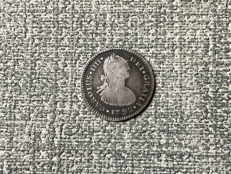 1792 1 Reale Silver Coin Very Nice Detail Box 13 - Etsy