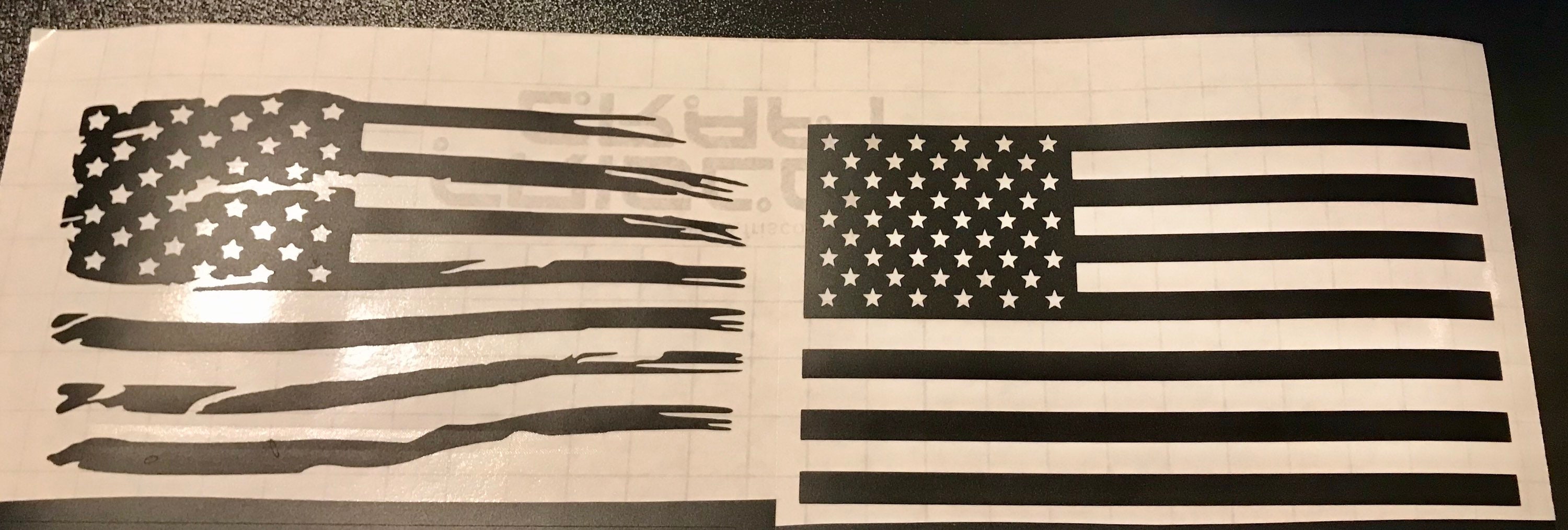 Set of (2) American Flag Vinyl Decals - Etsy
