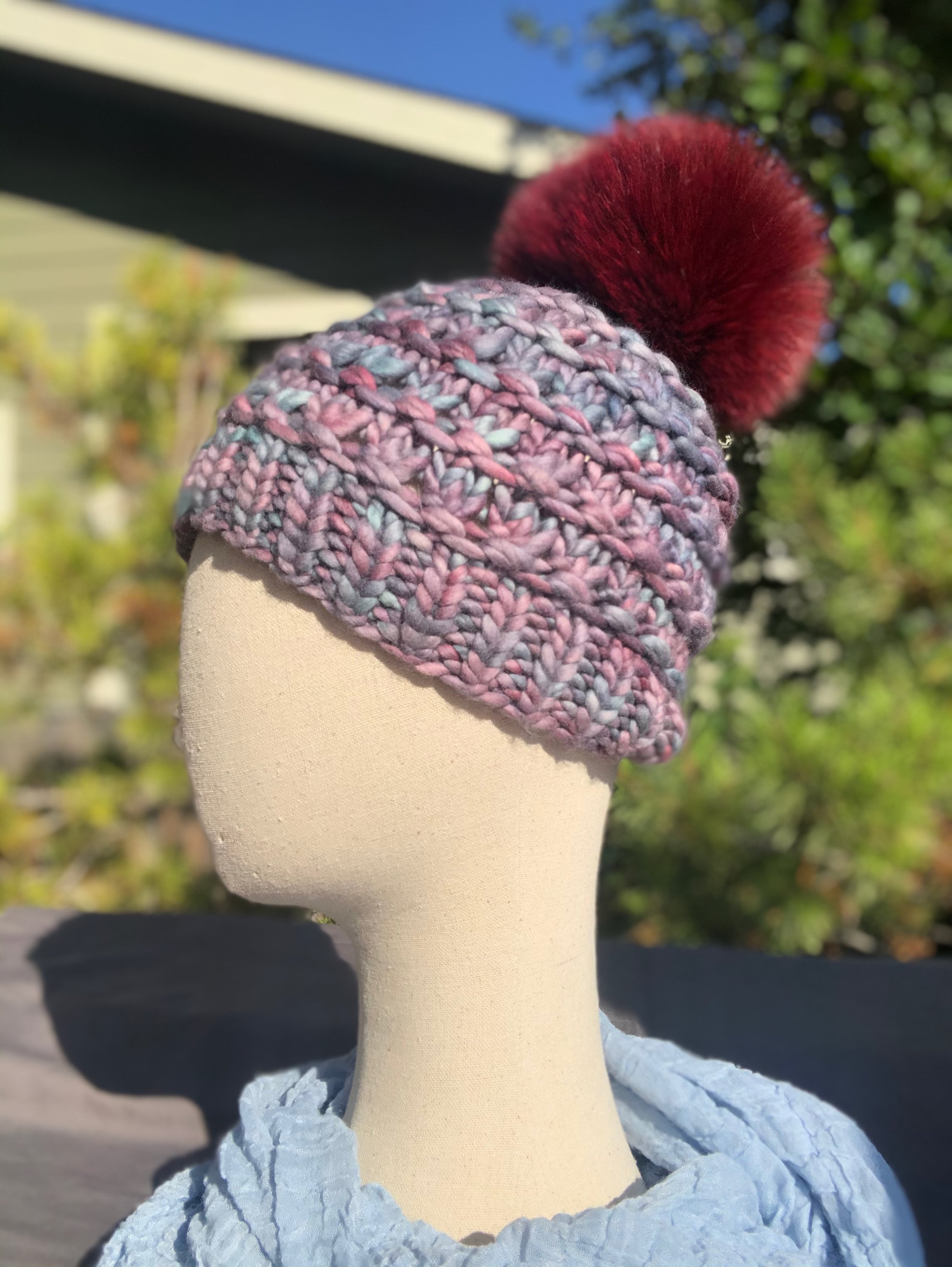 Freyja Hat (blue/purple/pink Variegated) - Etsy