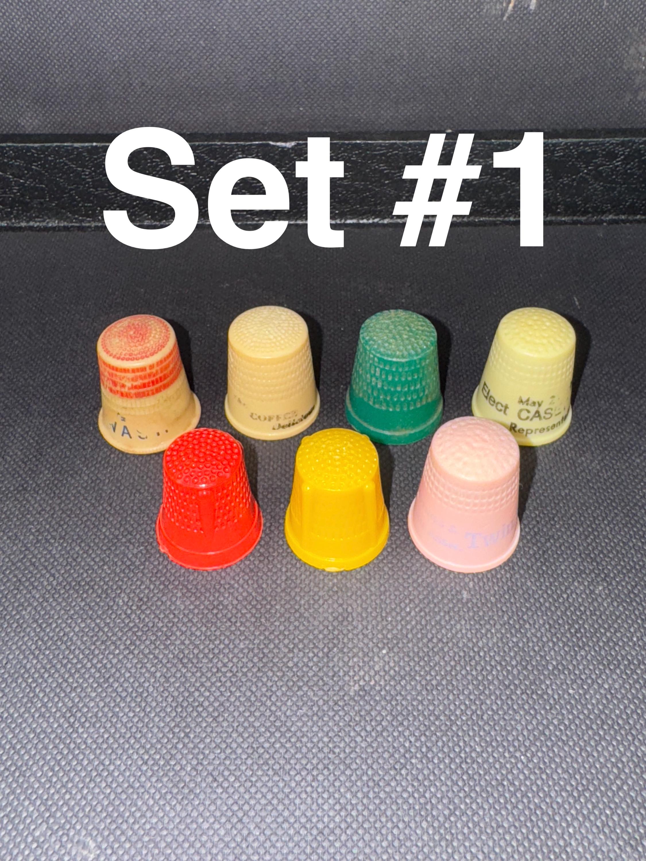 Sets of 7 Plastic Collectible Thimbles - Etsy
