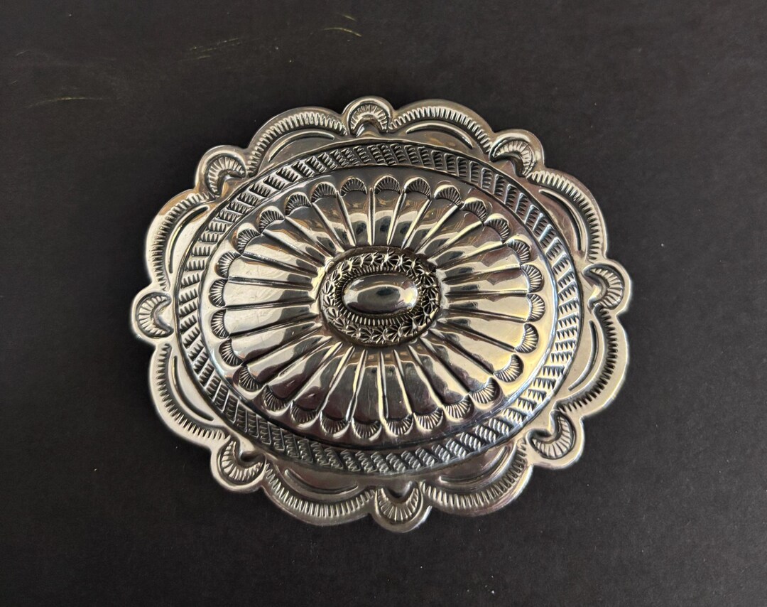J Blackgoat ~ NAVAJO Sterling Silver / Belt Buckle - 2 1/2" X 3" - Etsy