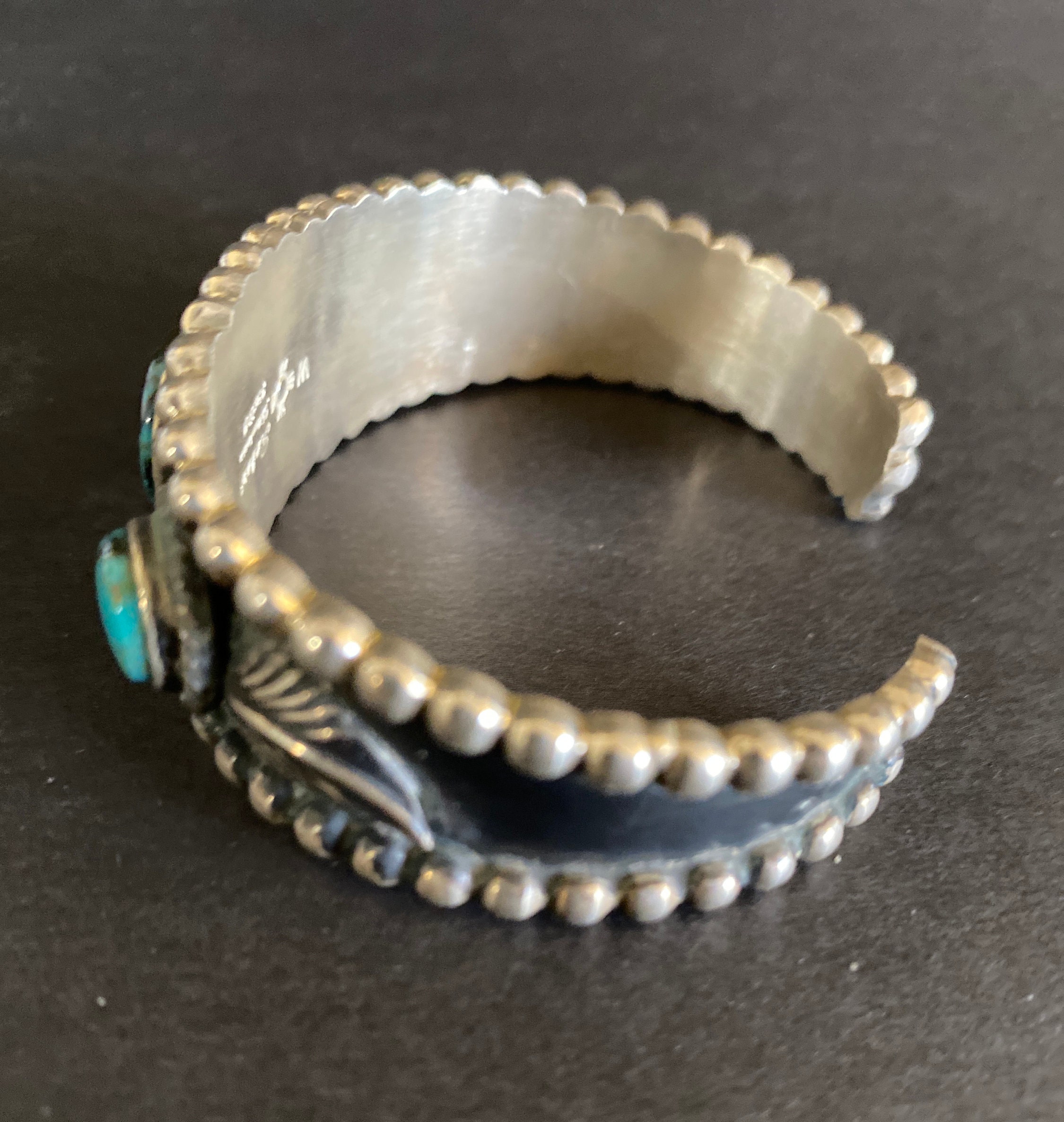 Robert Yellowhorse Navajo Sterling Silver / Turquoise Cuff Bracelet - Etsy