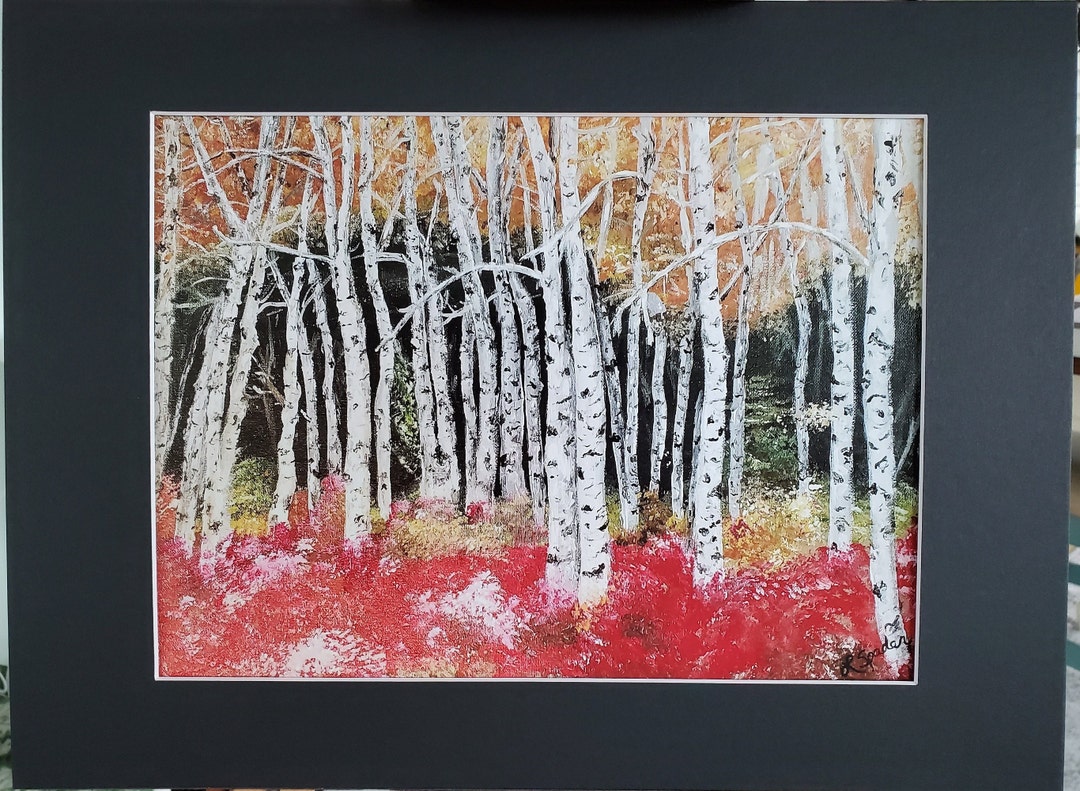Paper Birch Trees, Autumn Forest, Giclee Prints, Acrylic Paintings ...