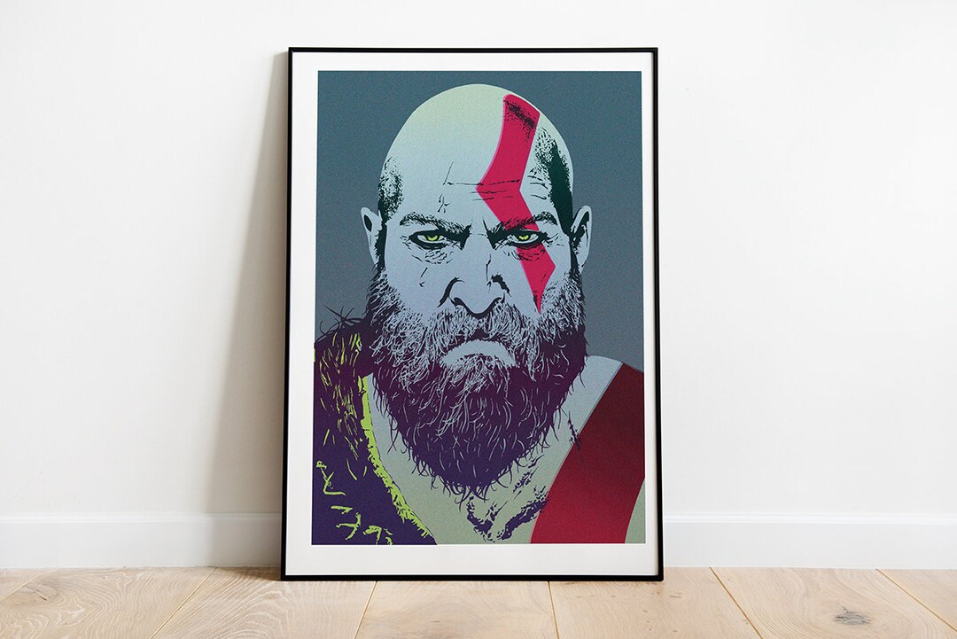 Kratos Portrait From God of War Pop Art Inspired Poster - Etsy