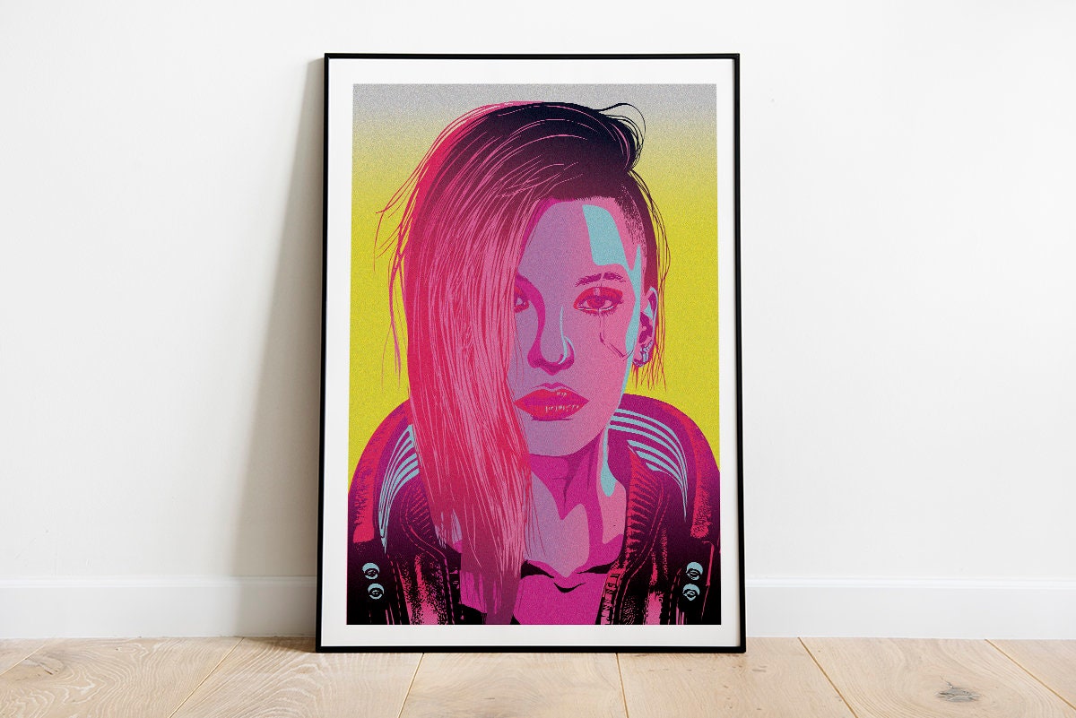 V From Cyberpunk Portrait Pop Art Inspired Poster - Etsy