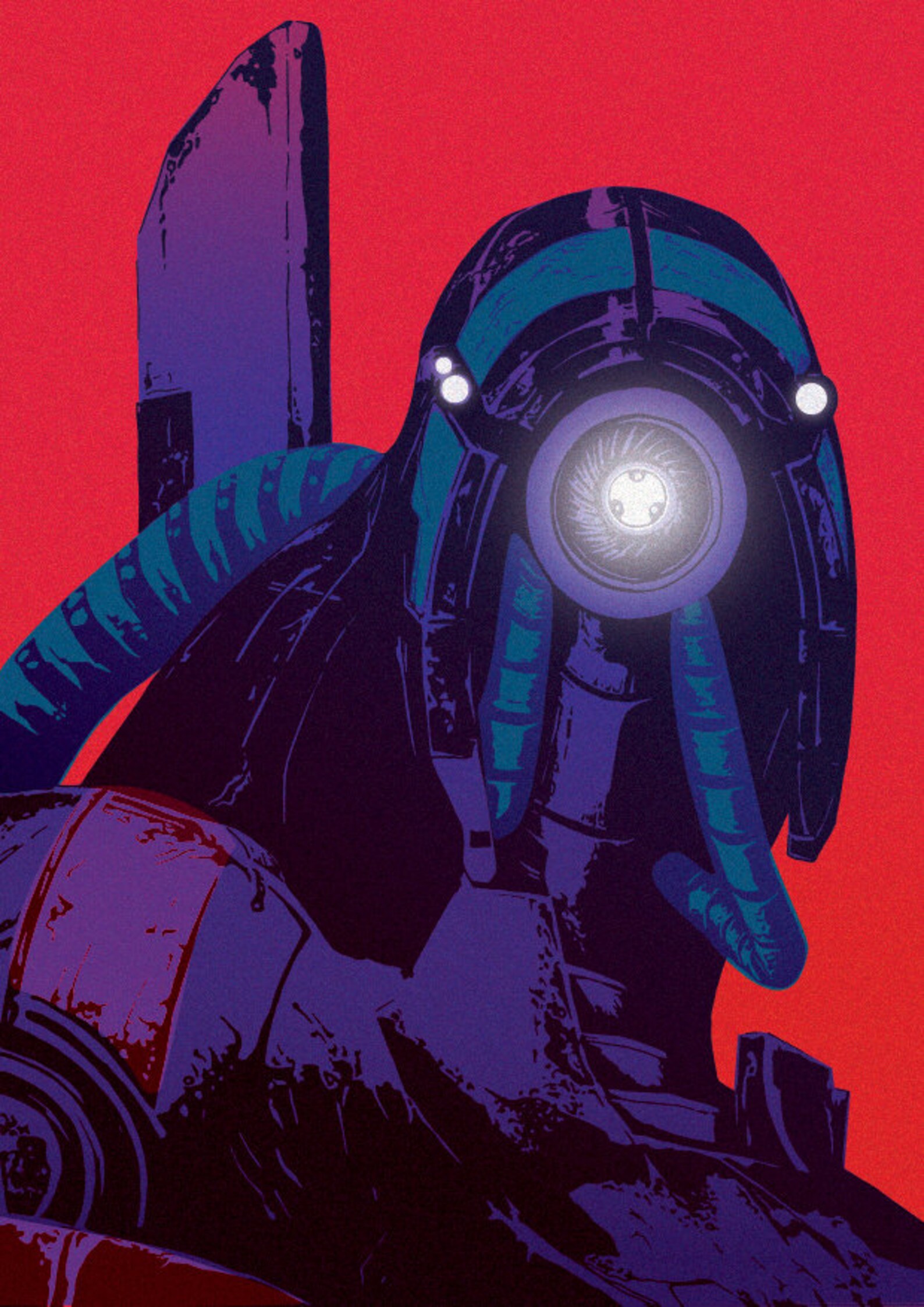 Legion Portrait From Mass Effect Pop Art Inspired Poster | Etsy