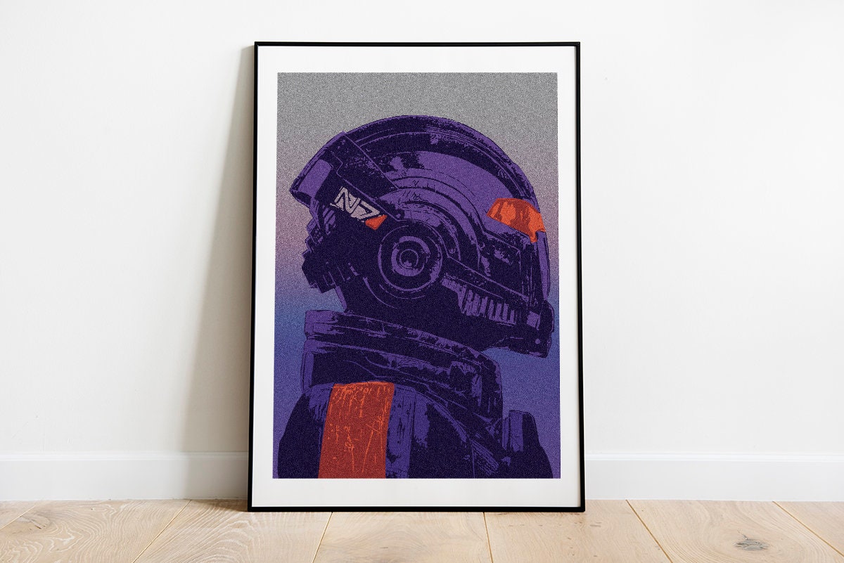 Commander Shepard Portrait From Mass Effect Pop Art Inspired - Etsy