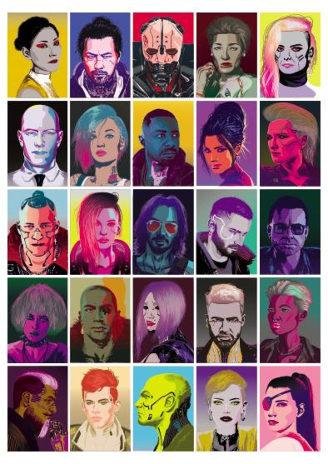 Cyberpunk Digital Printable File in A2 Size - Etsy