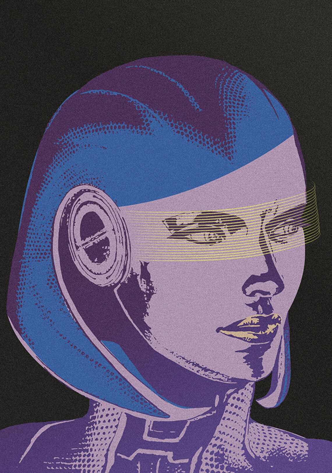 EDI portrait from Mass Effect pop art inspired poster | Etsy